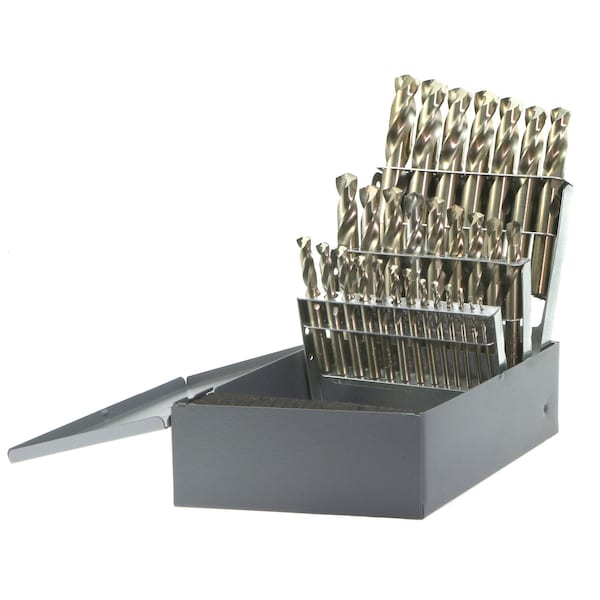 Drillco 29PC COBALT STUBBY DRILL SET 1/16 - 1/2 BY 64THS 300C29 | Zoro